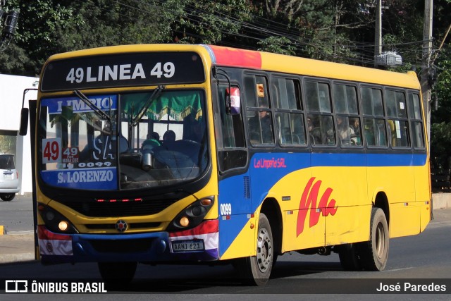 La Limpeña S.R.L. - Línea 49 0099 em San Lorenzo por José Paredes - ID:12326442 - Ônibus Brasil