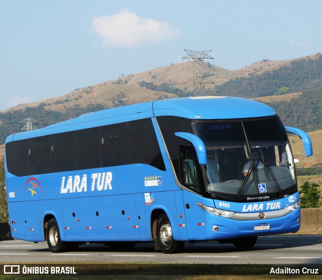 Lara Tur 8103 em Roseira por Adailton Cruz - ID:12437524 - Ônibus Brasil