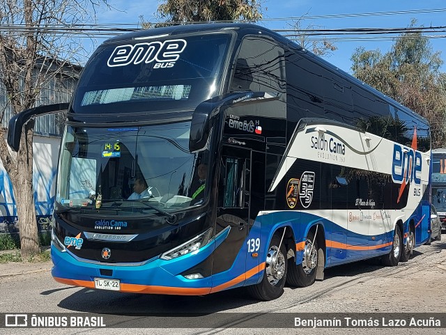 Pullman Eme Bus 139 em Estación Central por Benjamín Tomás Lazo Acuña - ID:12394166 - Ônibus Brasil