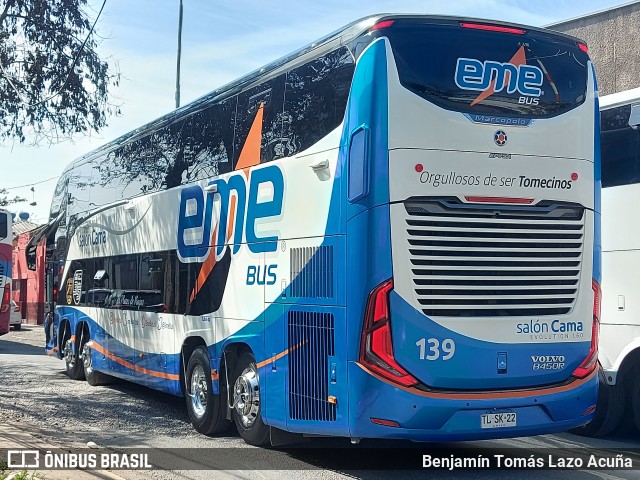 Pullman Eme Bus 139 em Estación Central por Benjamín Tomás Lazo Acuña - ID:12394169 - Ônibus Brasil